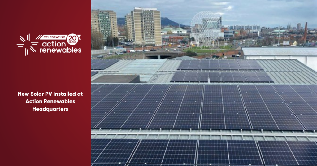 Solar PV installed at HQ - Action Renewables